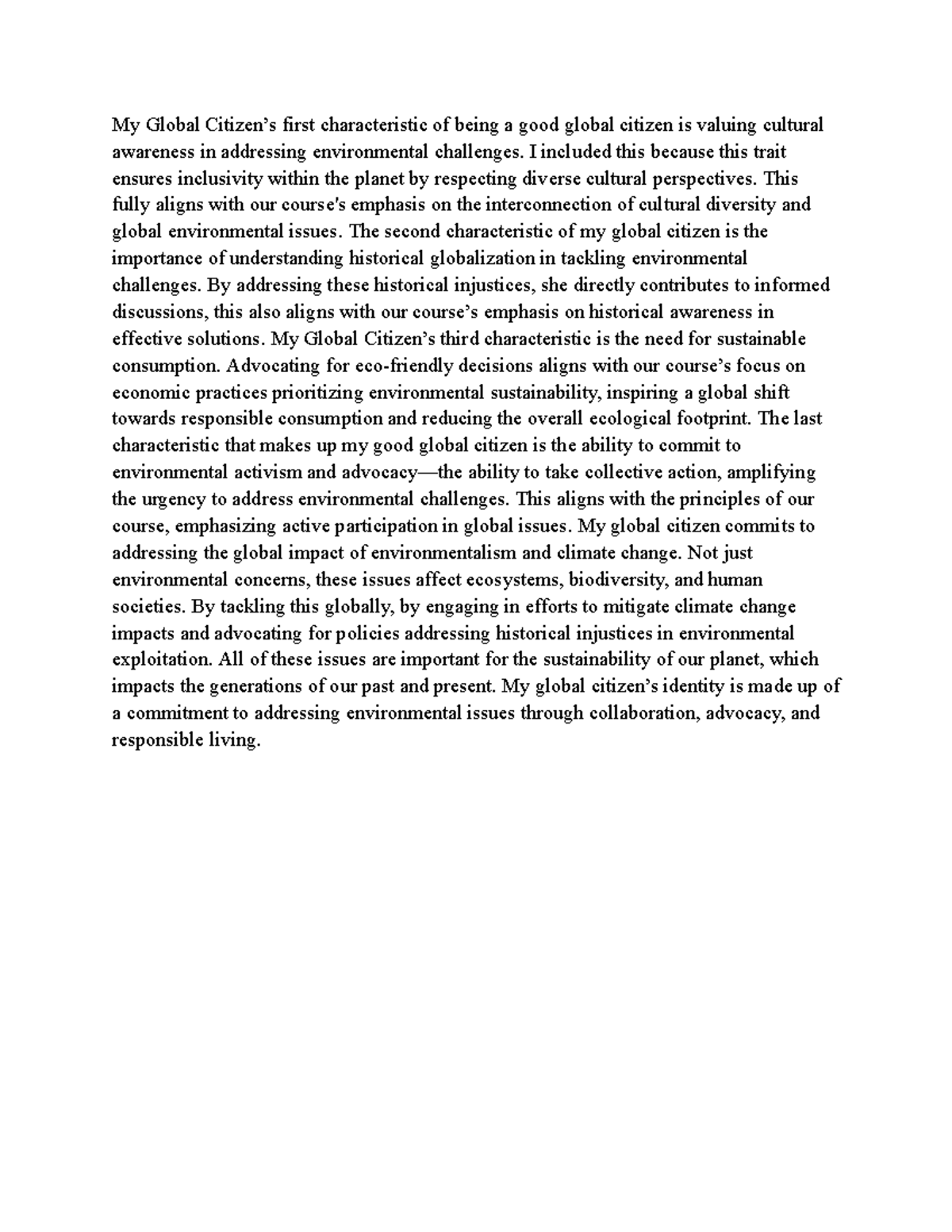 Sanjith Premkumar - Global Citizenship Project - My Global Citizen’s ...