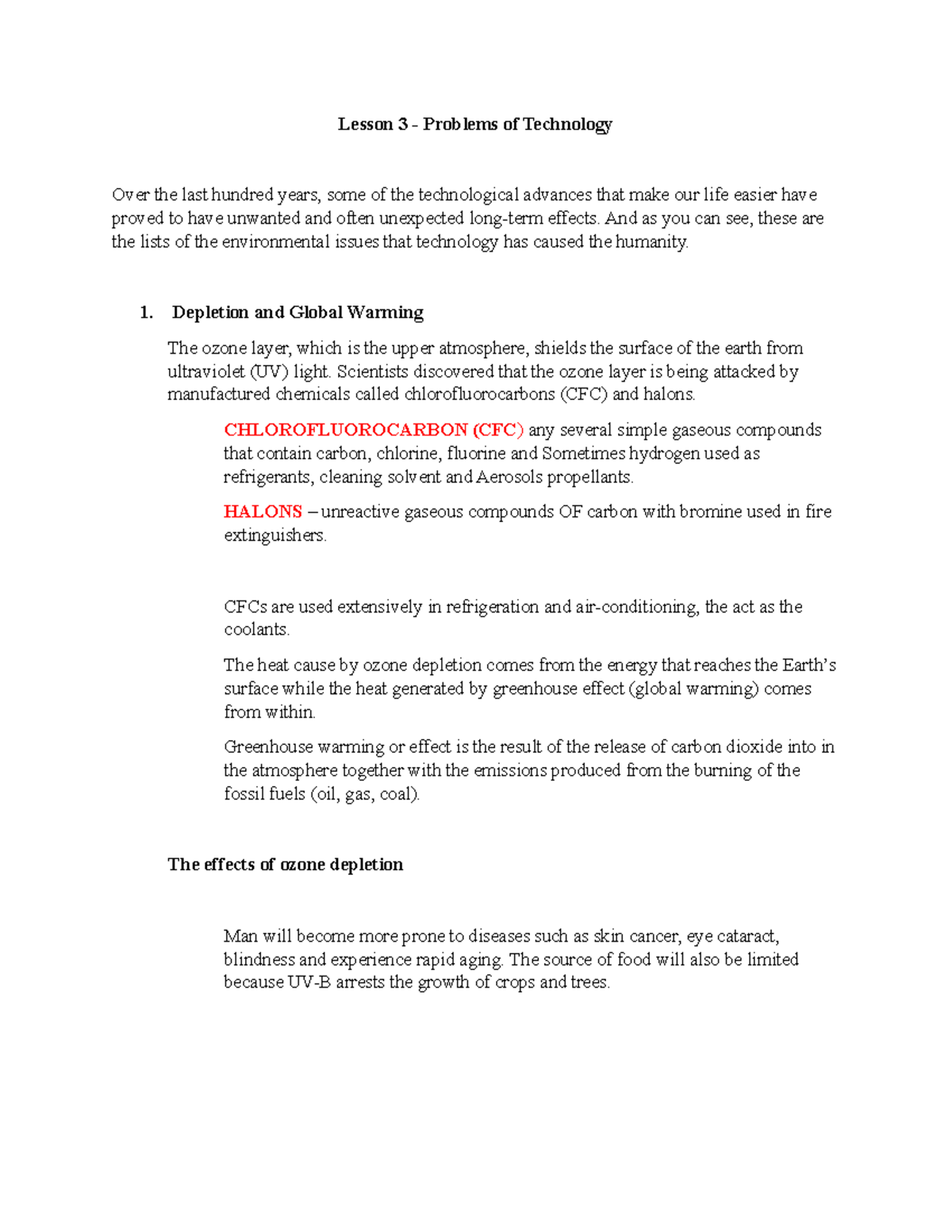 Problems of Technology Handouts - Lesson 3 - Problems of Technology ...