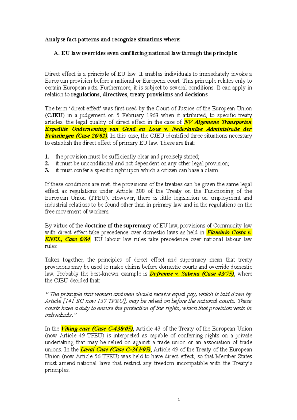 Unit 1 Sub Unit 3 Direct Indirect Effect And State Liability Analyse