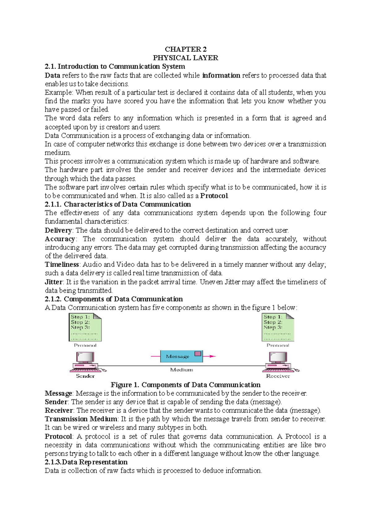 CN Chapter 2 Revised - Notes - CHAPTER 2 PHYSICAL LAYER Introduction to ...
