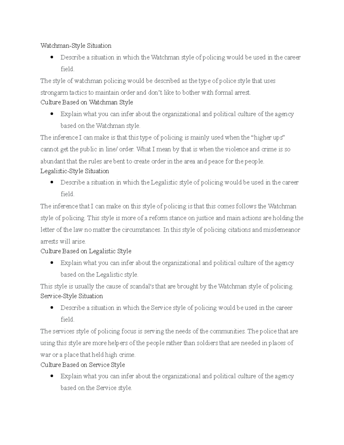Cj 140 2-2 - practice before submitting. - Watchman-Style Situation ...