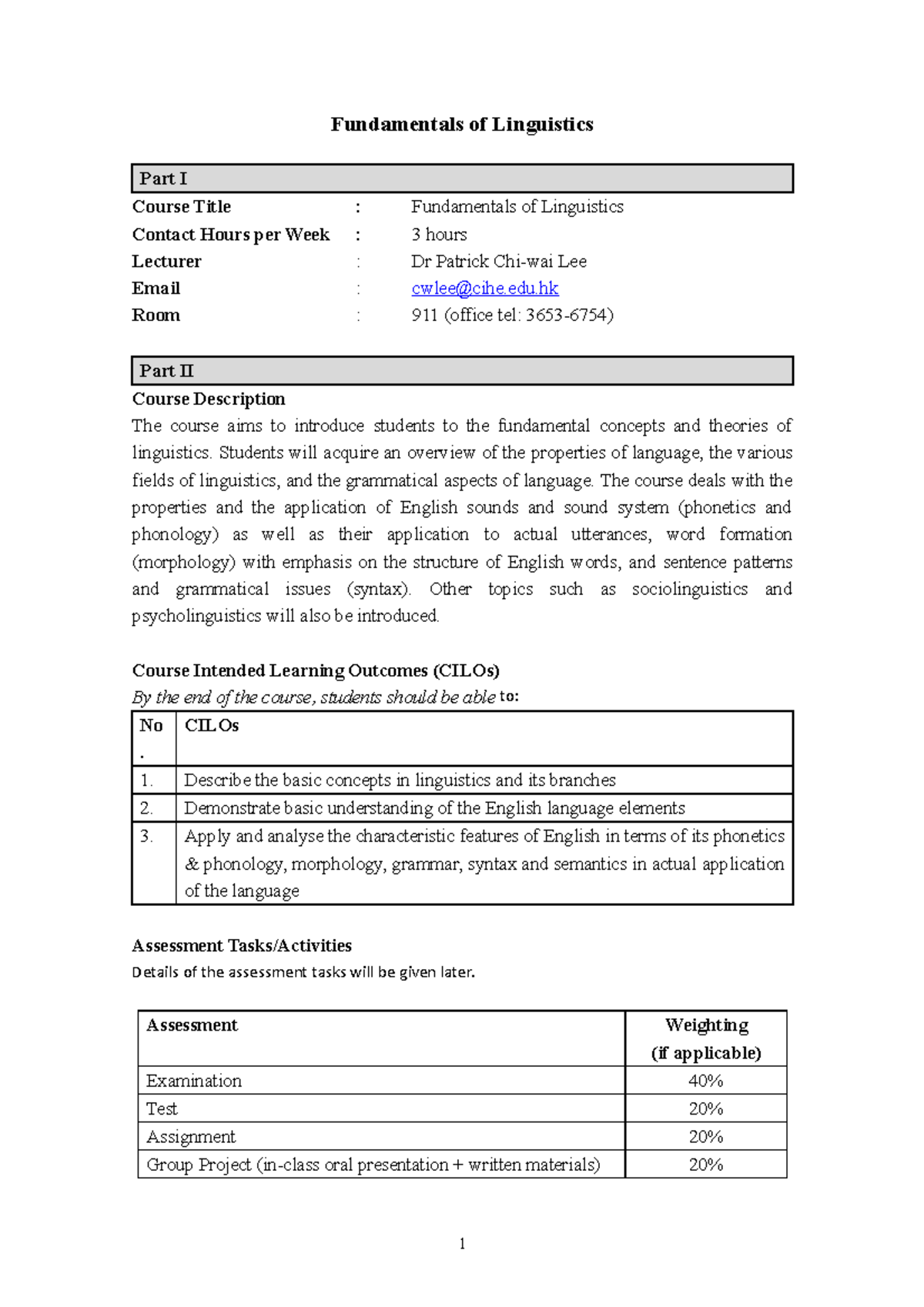 2015-16W1(revised)Teaching plans -Fundamentals of Linguistics ...