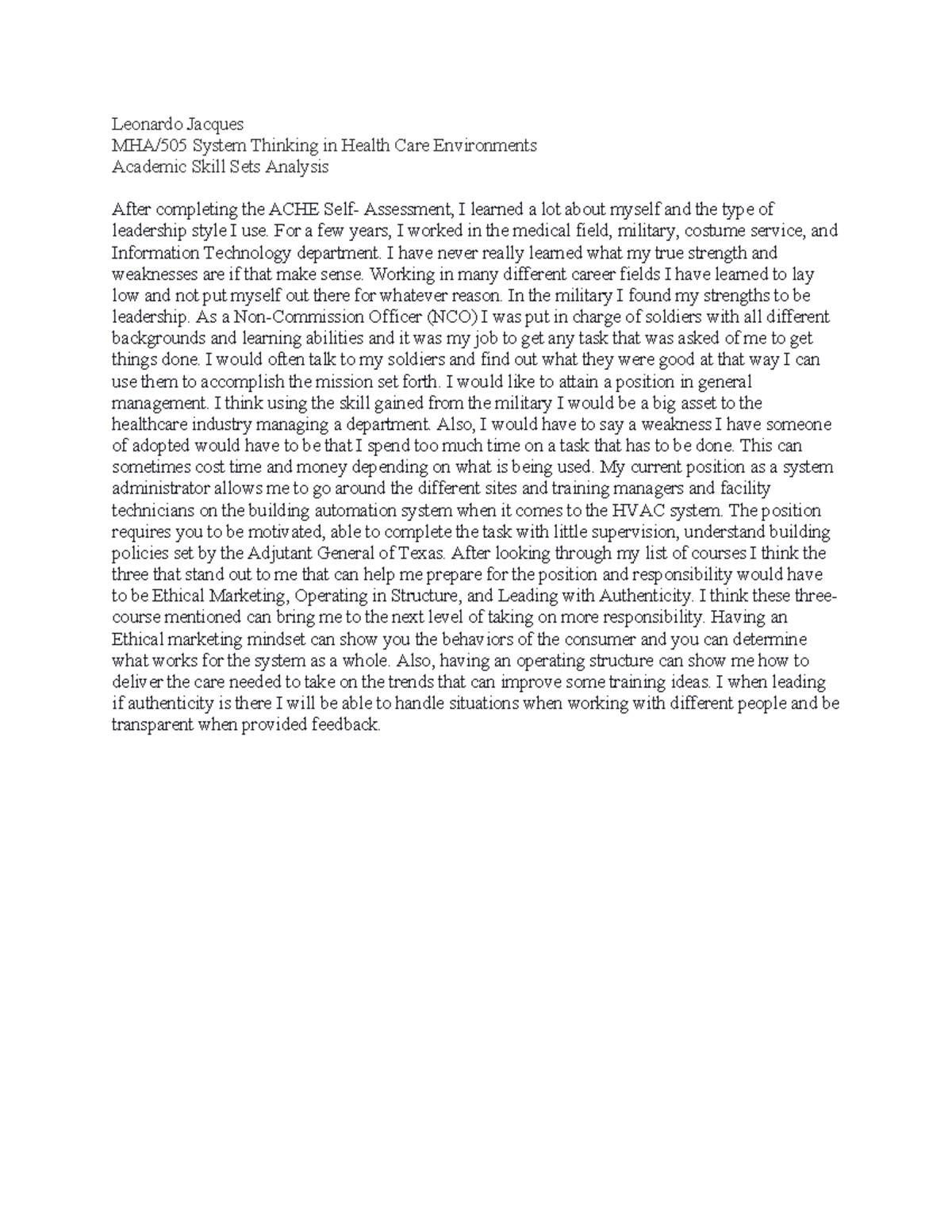 Wk 1 - Academic Skill Sets Analysis [due Mon] Wk 1 - Academic Skill ...