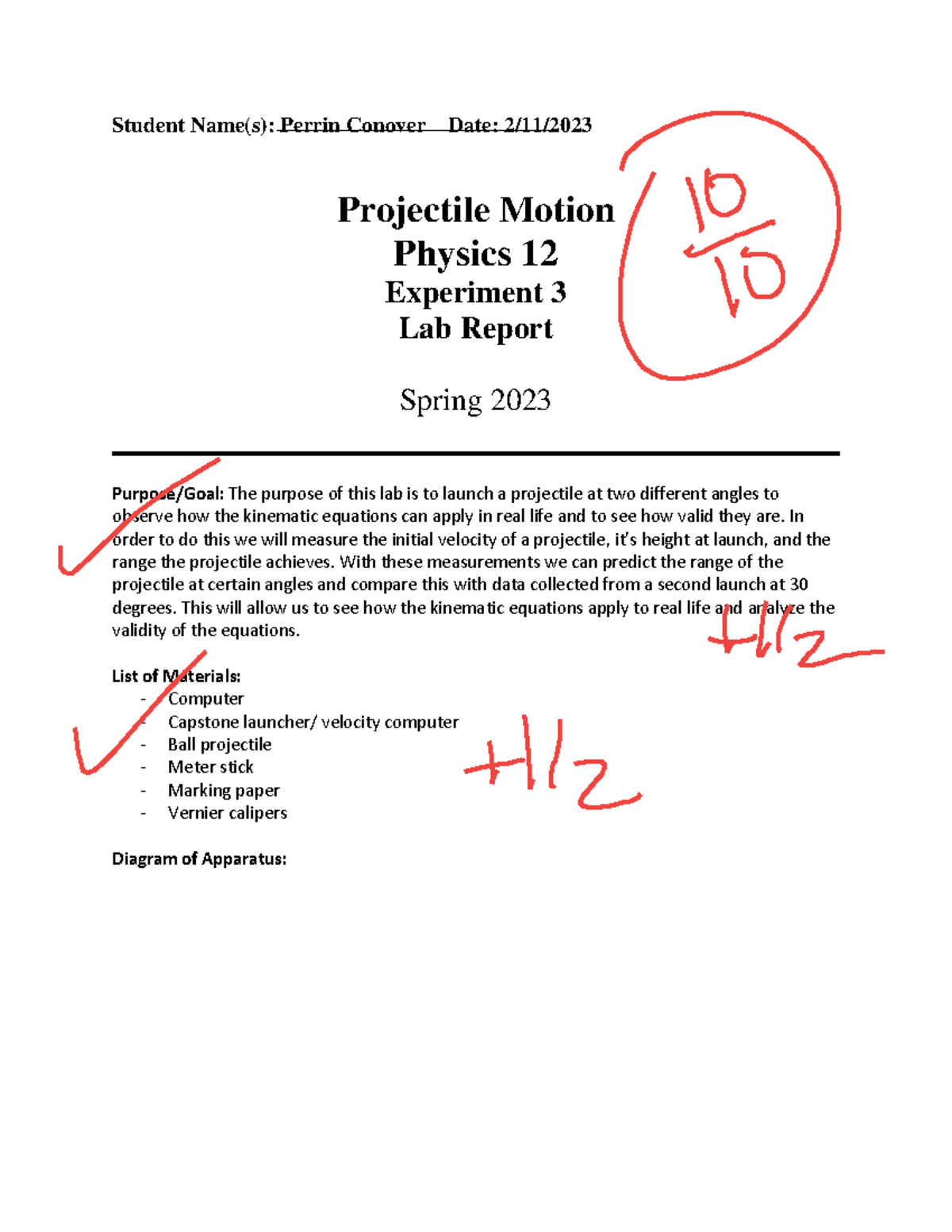 Perrin Conover 13216565 0 - Student Name(s): Perrin Conover Date: 2/11 ...