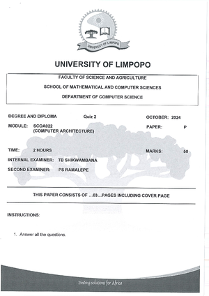 SCOA022 Main Exam 2021 - Exam question paper - UNIVERSITY OF LIMPOPO ...