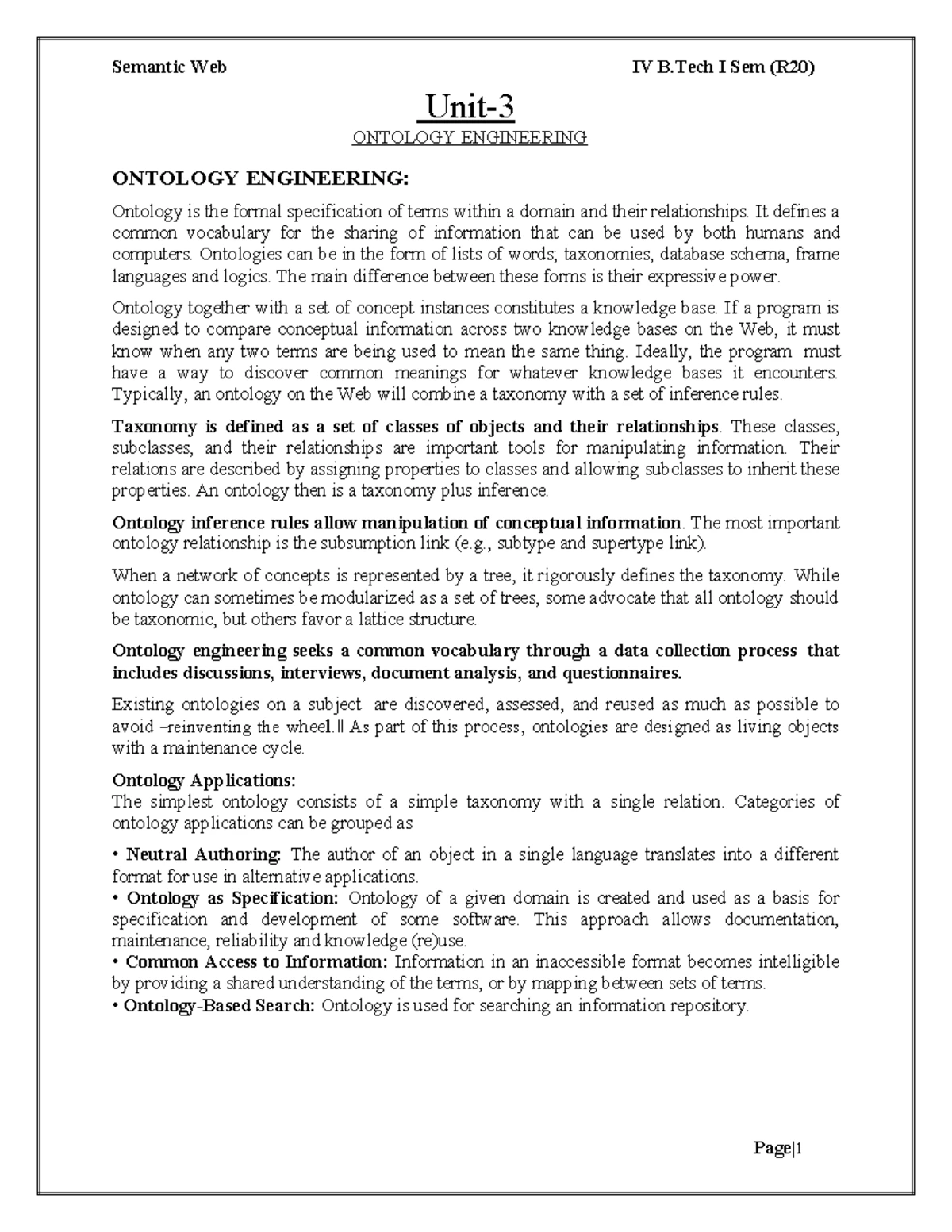 Unit-4 SW - Notes - UNIT- SEMANTIC WEB APPLICATIONS AND SERVICES ...