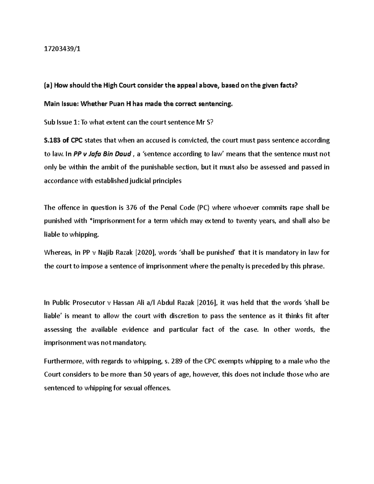 CPC 2 Final - PYQ - 17203439/ (a) How should the High Court consider ...