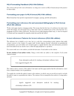[Solved] Identify the quotation using the correct MLA style intext - Introduction to Literature ...