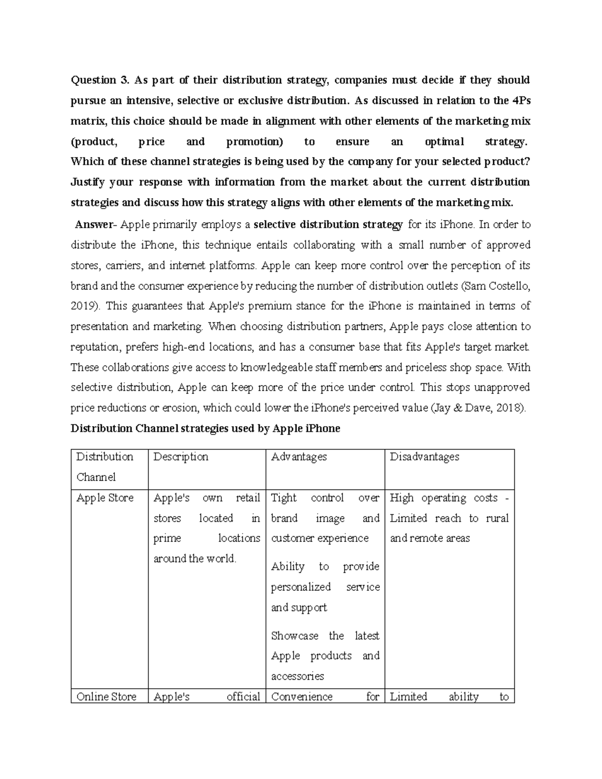 Merketing 5 - Assignment 2- Strategies for Marketing - Question 3. As ...