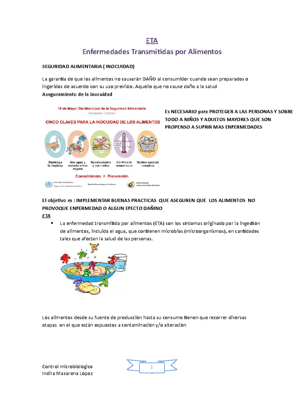 ETA - La enfermedad transmitida por alimentos (ETA) son los síntomas ...