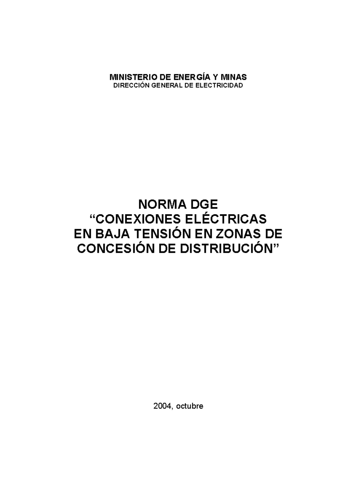 Norma dge RM 442 2004 DM - ghhhhhh - MINISTERIO DE ENERGÍA Y MINAS ...