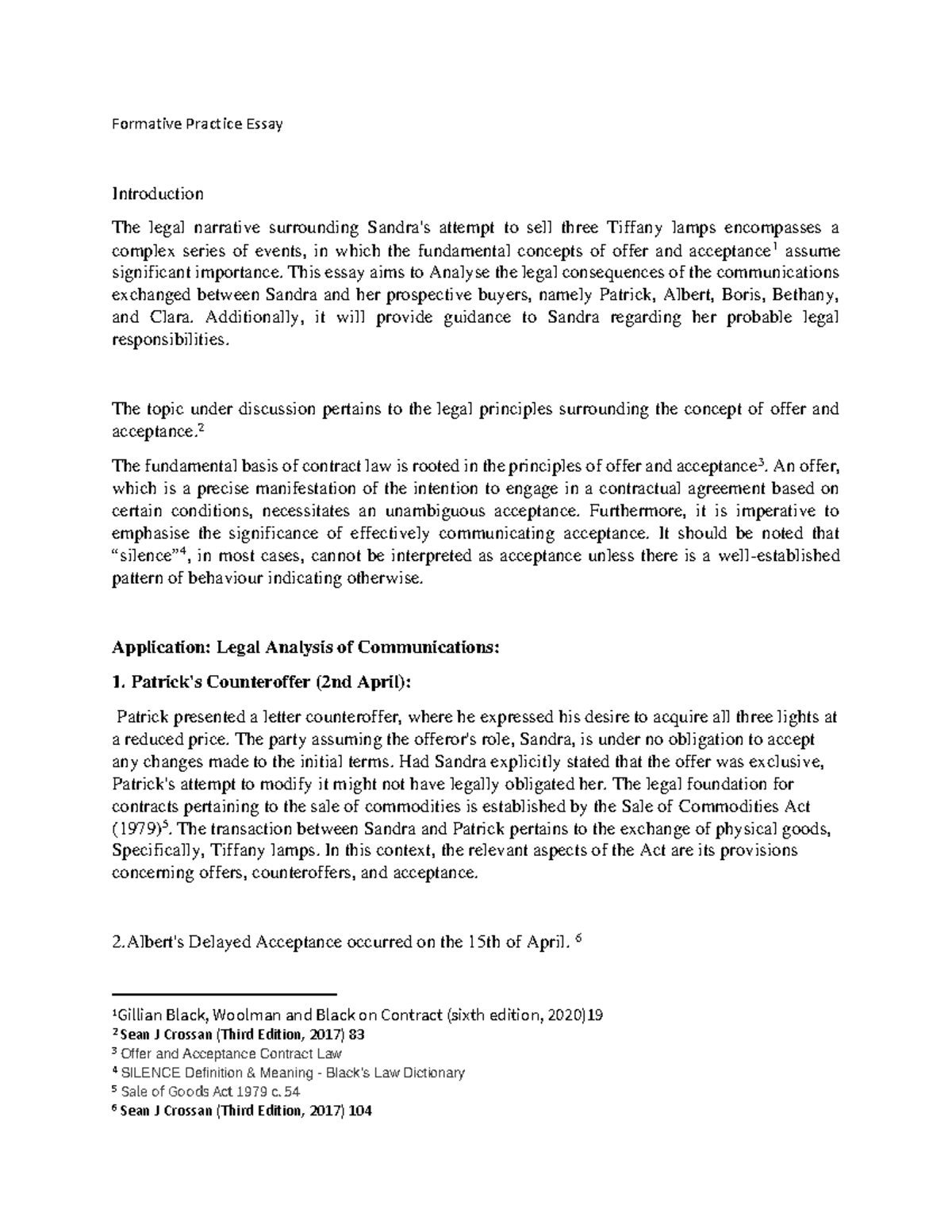 Contract Formative Practice Essay - Formative Practice Essay ...