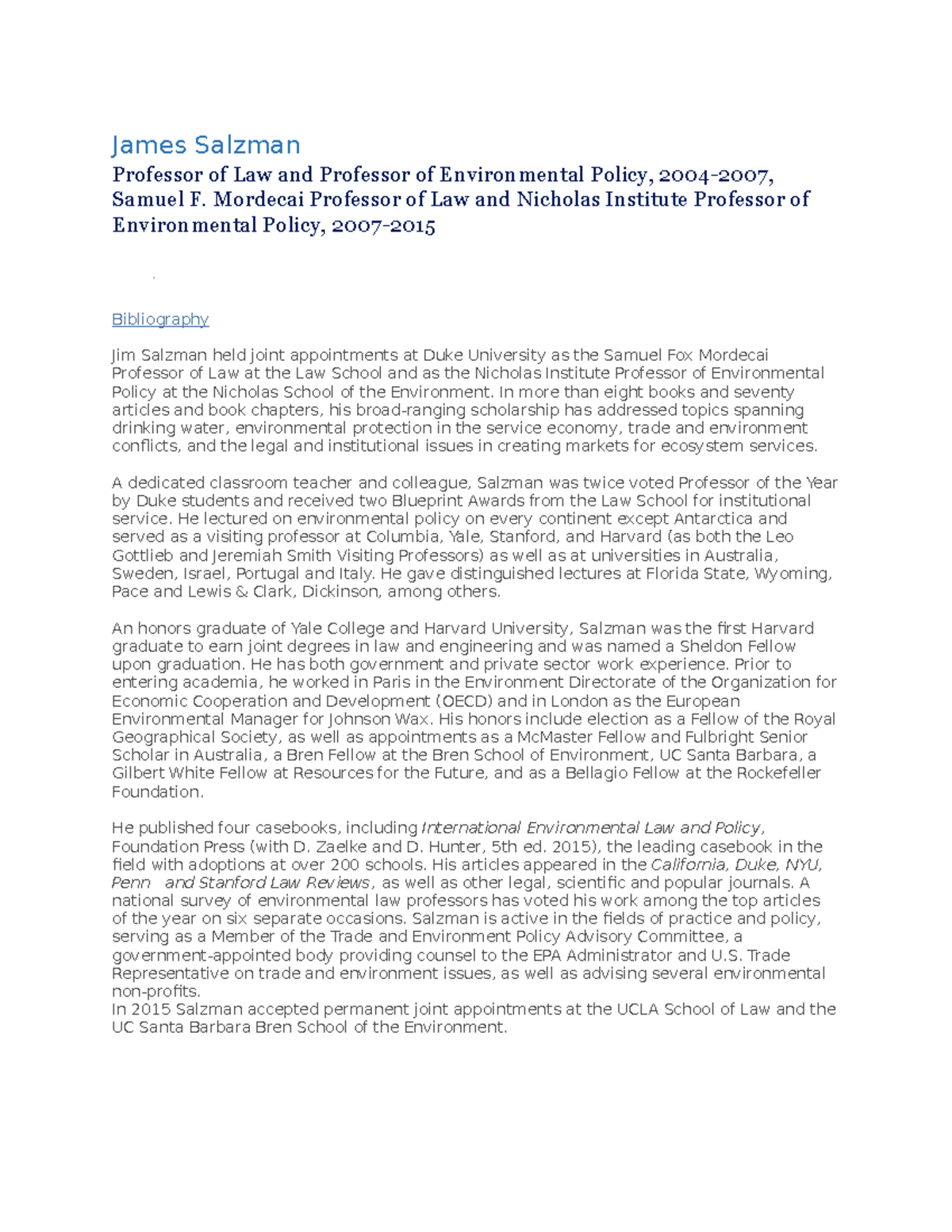 About James - gxfd - James Salzman Professor of Law and Professor of ...