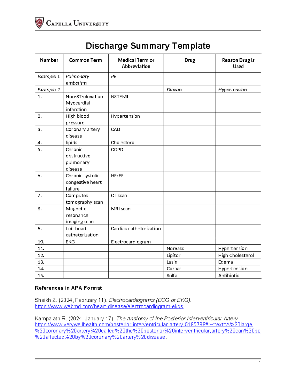 Cf discharge summary template Kareen Hussett-Mc Koy - Discharge Summary ...