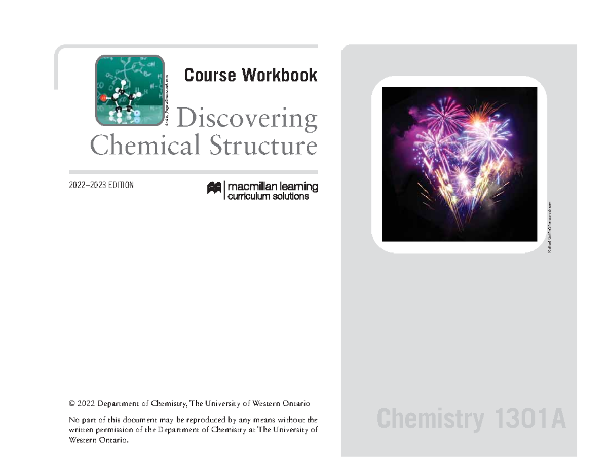 Workbook chapters 1 and 2 - Chemistry 1301A Richard Grif n/Shutterstock ...
