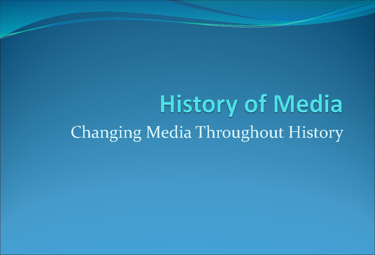Lecture 3 History Of Media Warning Tt Undefined Function 32 Warning Tt Undefined Function