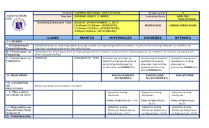 WEEK 1 - lesson plan - DAILY LESSON LOG School Carrascal National High ...