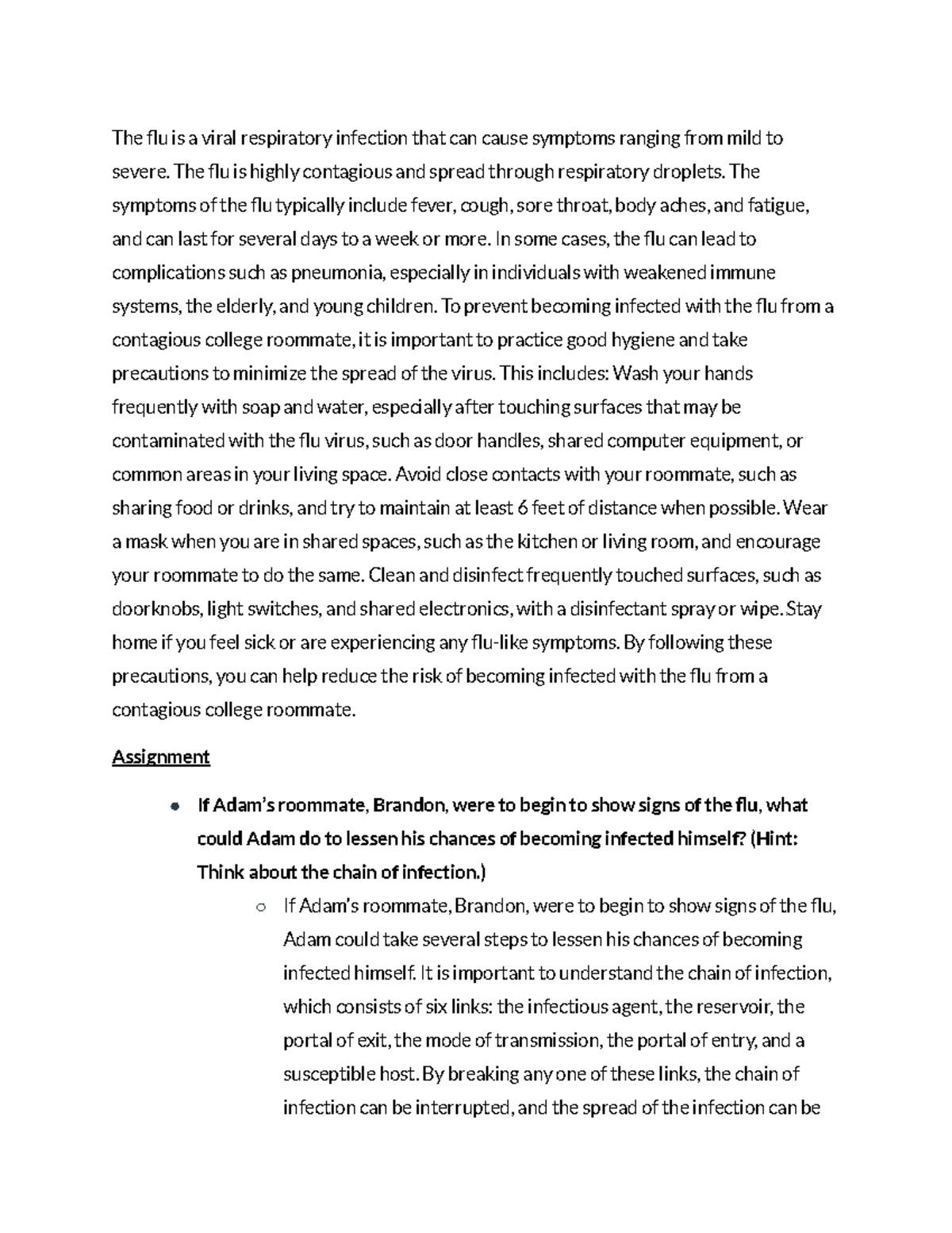 The Flu - Notes on the Flu - The flu is a viral respiratory infection ...