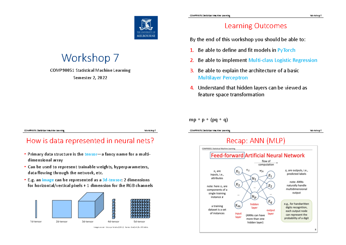 Workshop 07-slides - Workshop 7 COMP90051 Statistical Machine Learning ...