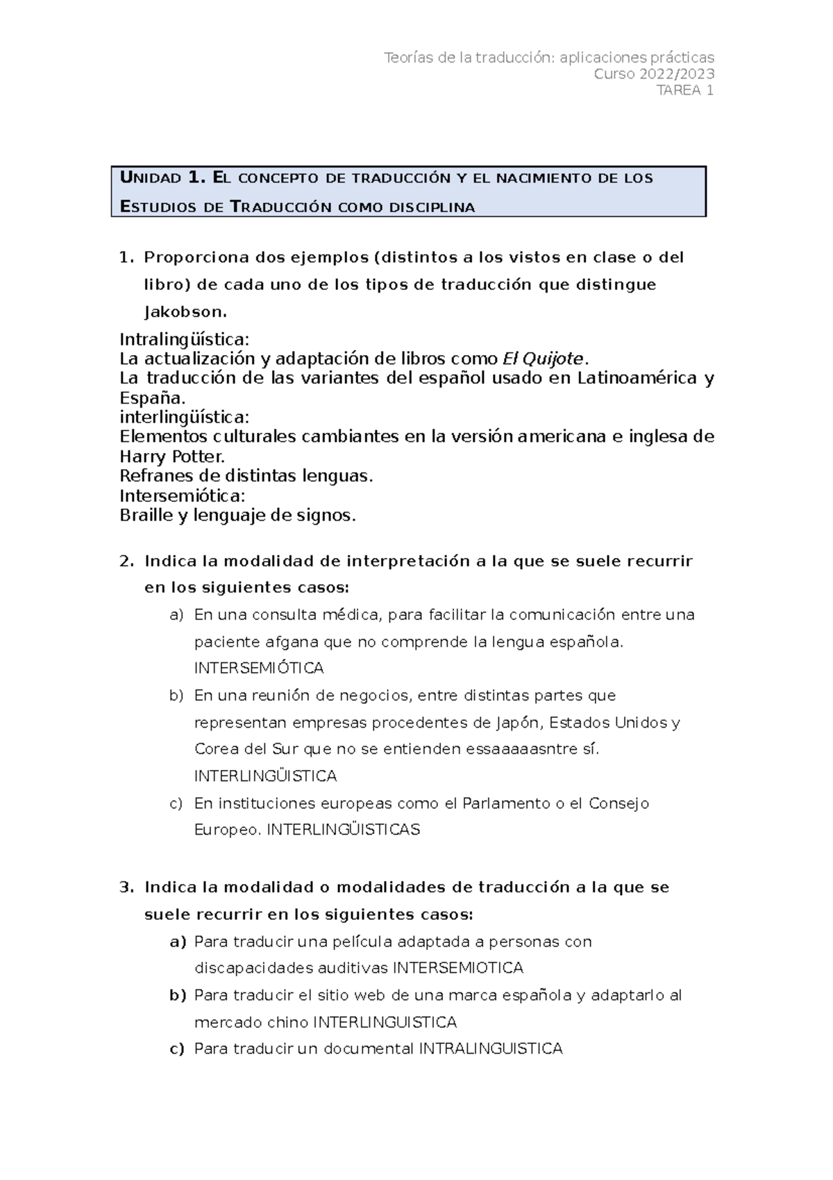 4. Tarea 1 Laura Magdaleno - Teorías de la traducción: aplicaciones ...