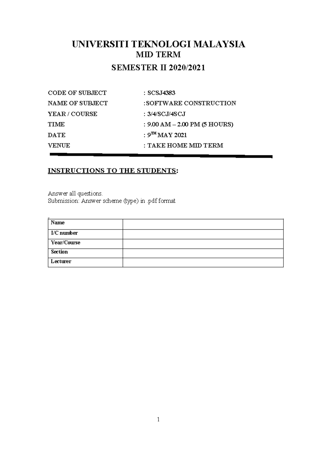 SECJ4383- Midterm Past Year Questions - UNIVERSITI TEKNOLOGI MALAYSIA ...