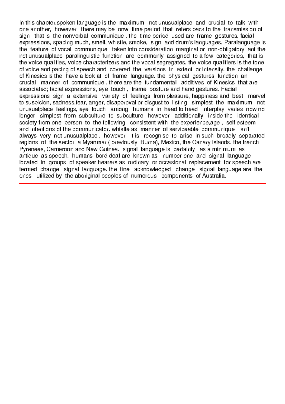 Langed - Notes - In this chapter,spoken language is the maximum not ...