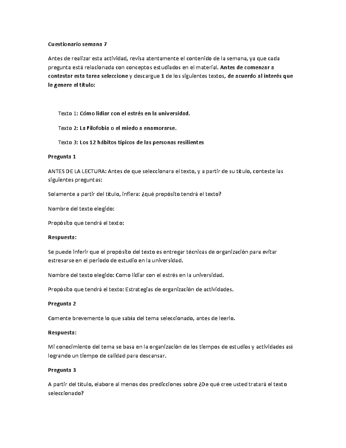 Desarrollo Habilidades Del Aprendizaje Tarea 2 Iacc Cuestionario Semana
