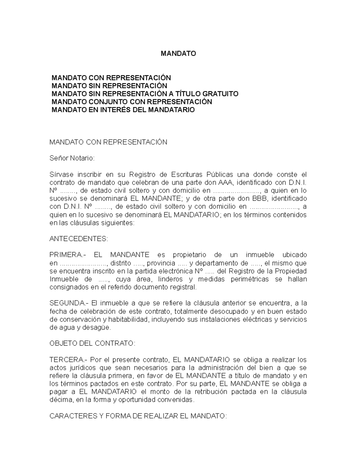 Mandato - Solo modelos que pueden ayudar a hacer tus tareas - MANDATO ...