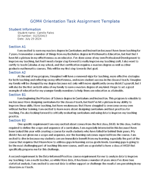 Katelynn Orientation Task - Orientation Task Template Orientation Task ...