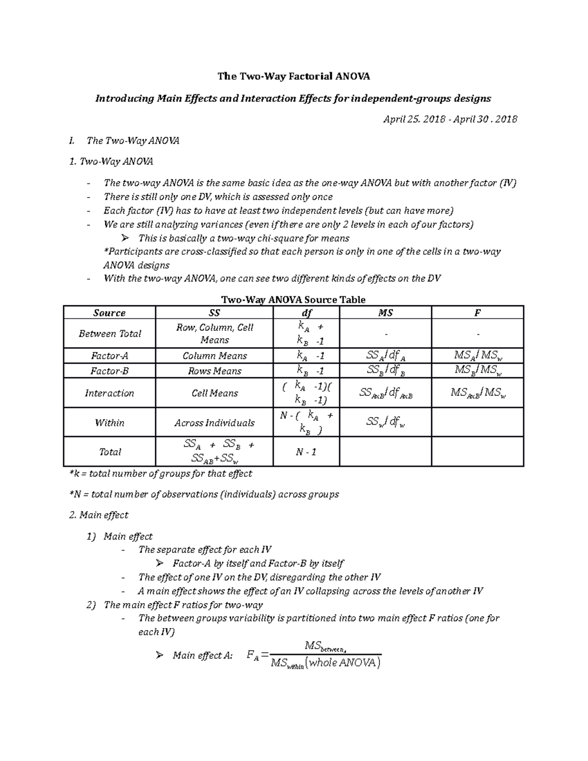 9. The Two-Way Factorial Anova - The Two-Way Factorial ANOVA ...