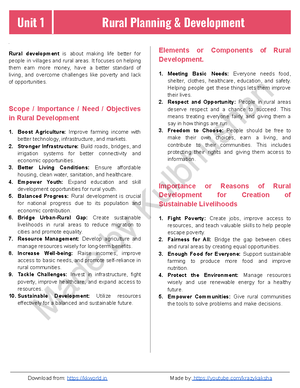 RDAP Unit-4 Notes - 1 Unit – 4 Human Resource Development in Rural ...