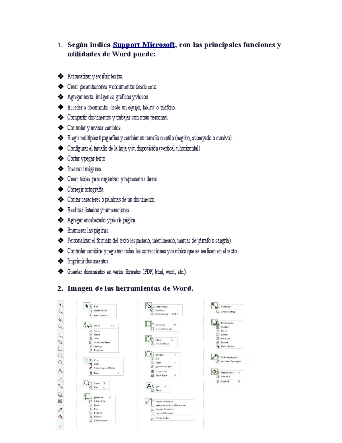 Conociendo word - 1. Según indica Support Microsoft, con las ...