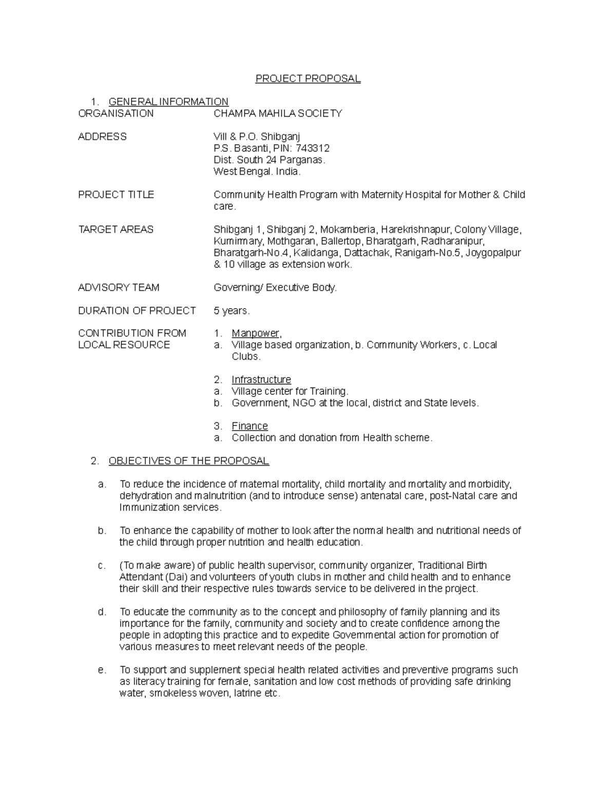 43 Health-Big - NSTP - PROJECT PROPOSAL 1. GENERAL INFORMATION ...