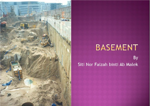 BL WEEK 8 - Define basement: A basement is a large, fully-enclosed ...