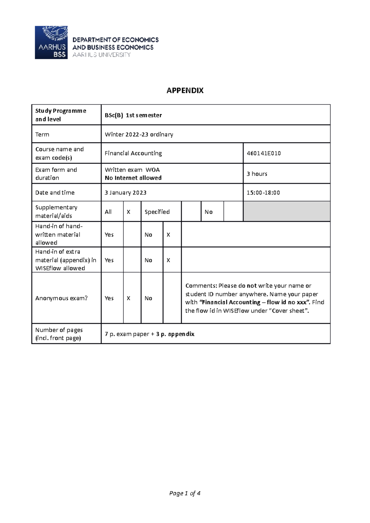 ECON 460141 E010 Financial Accounting V22-23o Appendix - APPENDIX Study ...