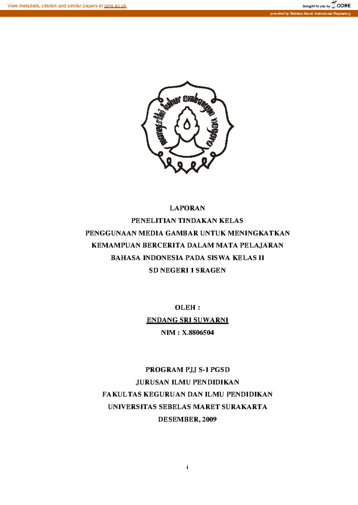 Ptk sd - ptk sd - i LAPORAN PENELITIAN TINDAKAN KELAS PENGGUNAAN MEDIA ...