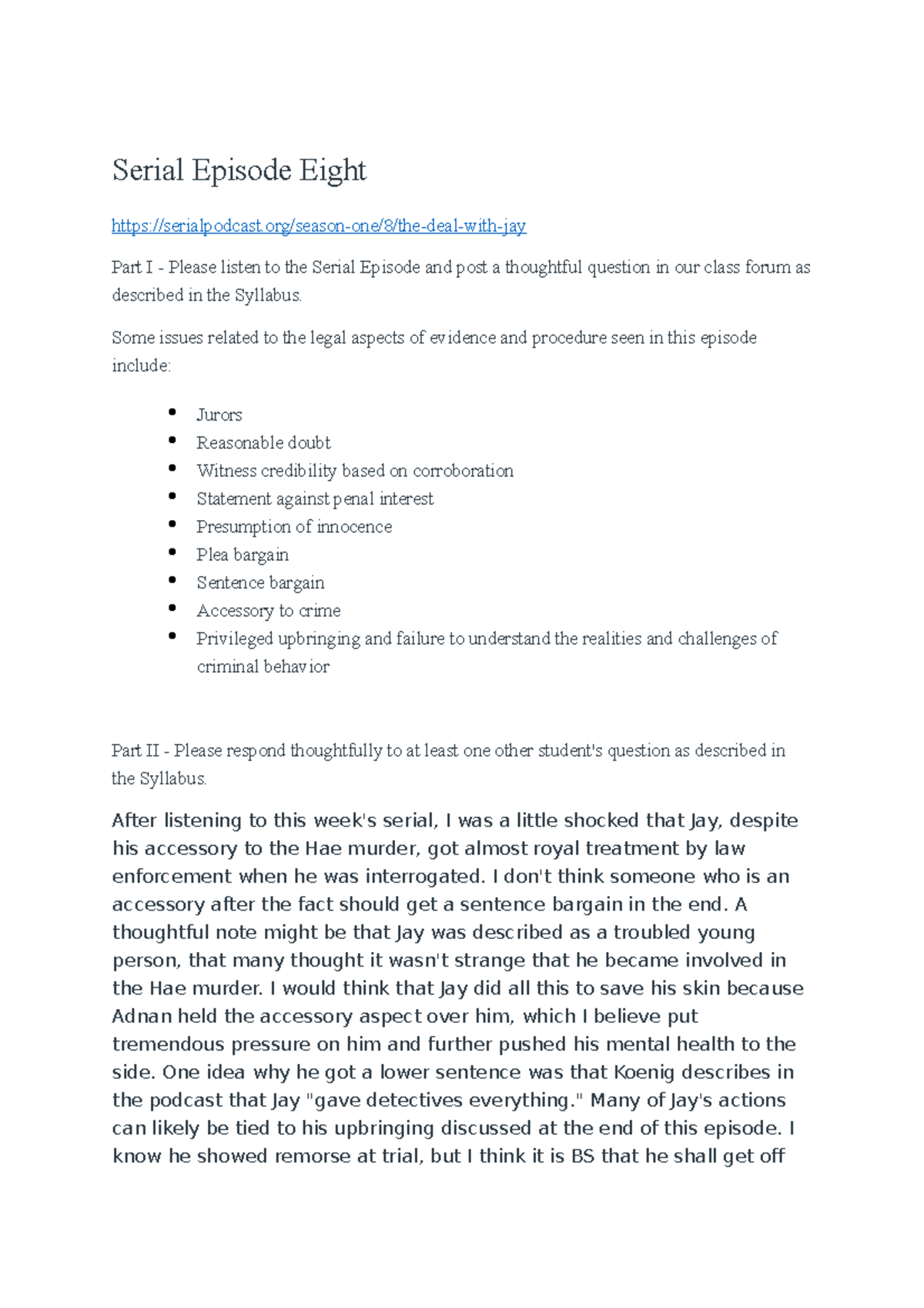 AJ103 Serial Episode Eight - Serial Episode Eight serialpodcast/season ...