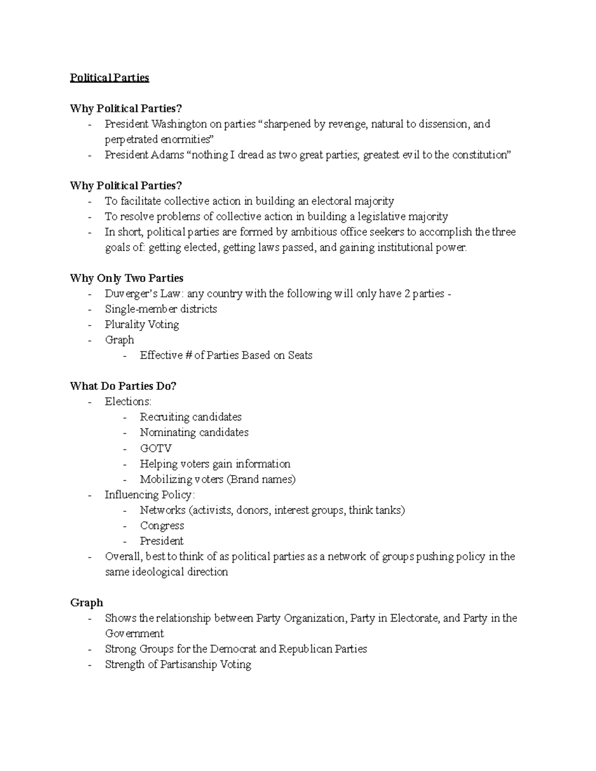 Parties - Dr. Faricy - Political Parties Why Political Parties ...