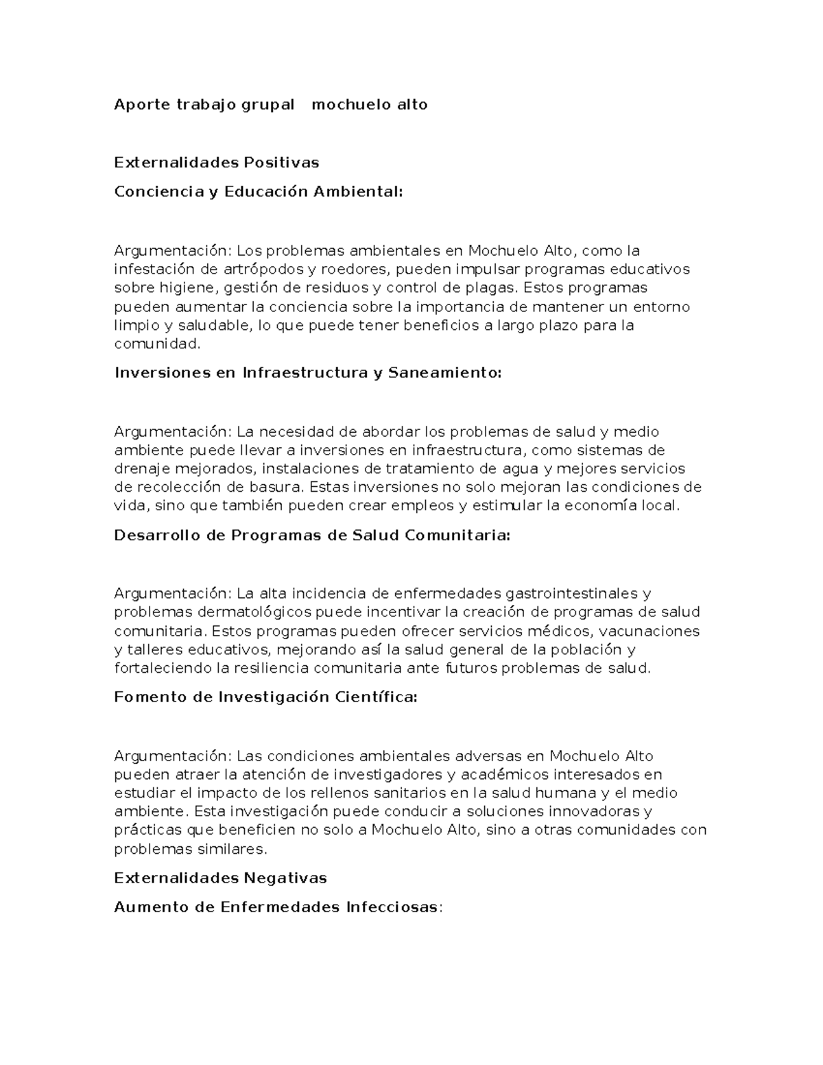 Aporte trabajo grupal mochuelo alto - Aporte trabajo grupal mochuelo ...