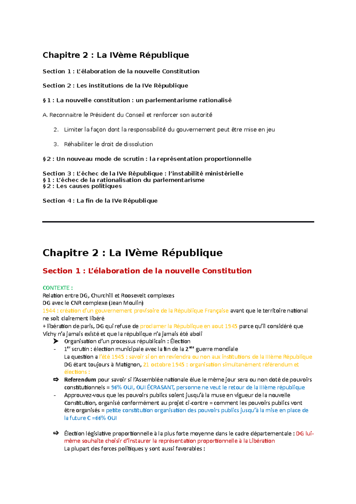 IV REP - Cours sur la 4ème république - Chapitre 2 : La IVème ...