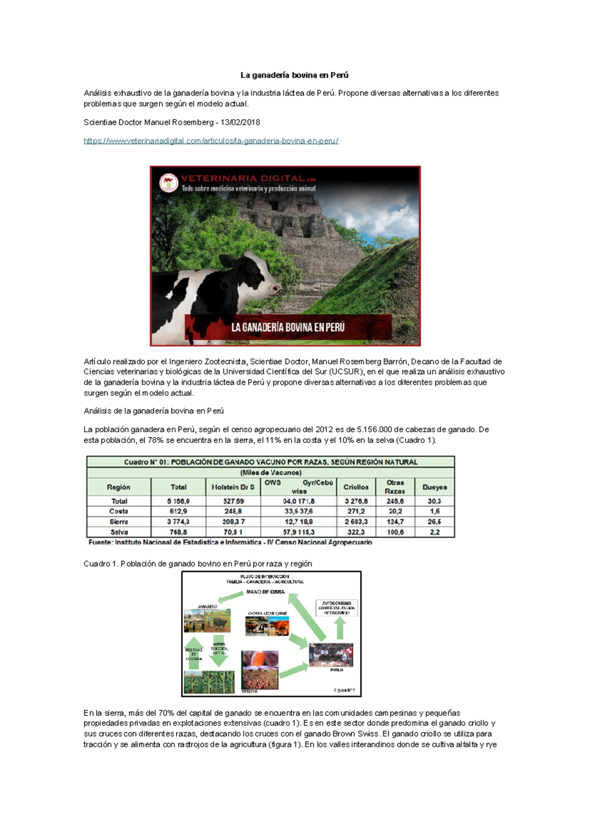 La ganadería bovina en Perú - La ganadería bovina en Perú Análisis ...