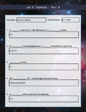 Lab2 Kepler's 3rd Law - Lab Kepler's law - Your Name: Course Section: Lab 2: Kepler’s Third Law ...