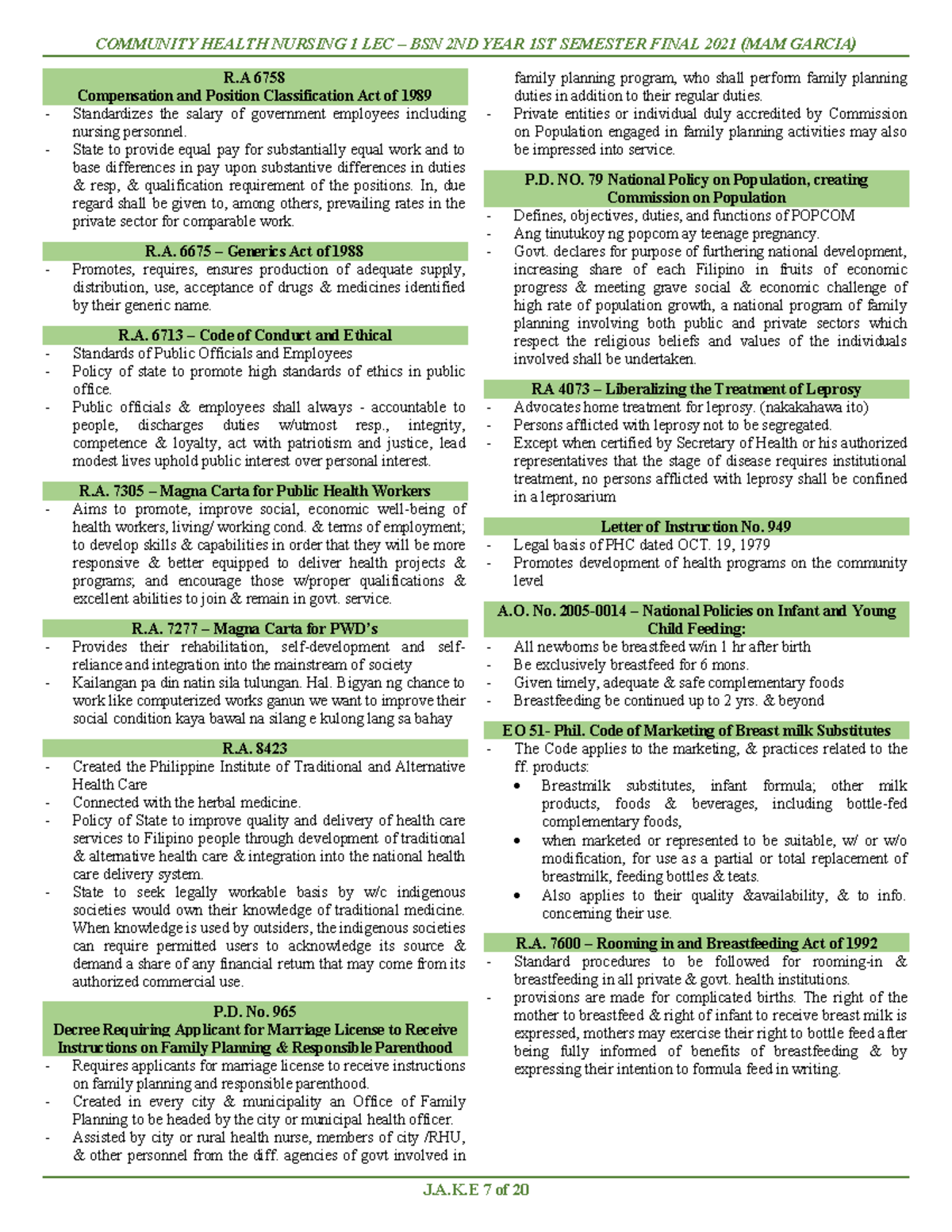 Compensation and Position Classification Act of 1989 - COMMUNITY HEALTH ...