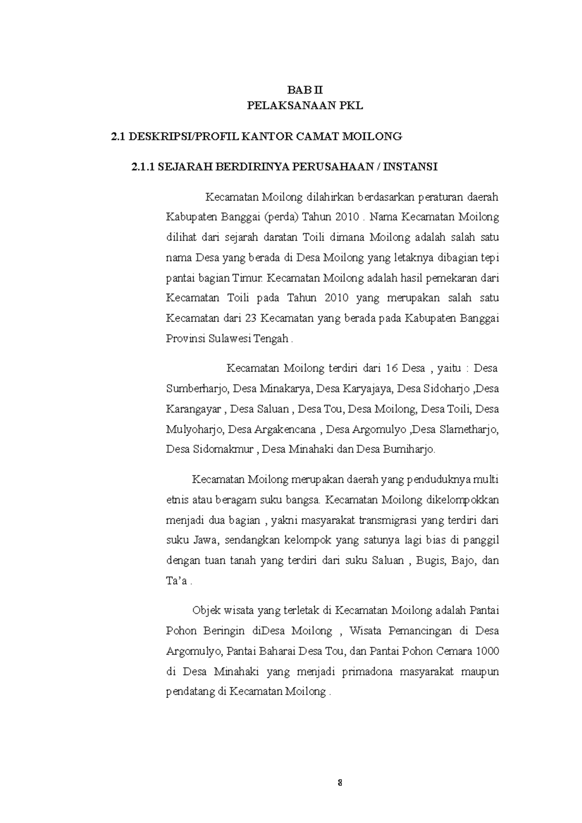 BAB II Laporan PKL - sgsdgfsdgsgdf - BAB II PELAKSANAAN PKL 2 DESKRIPSI ...