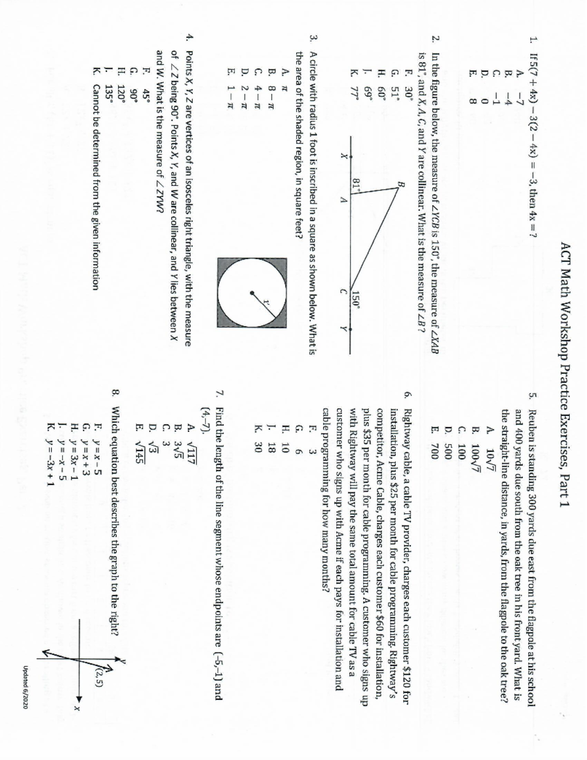 ACT pg 3 - act formulas - Studocu