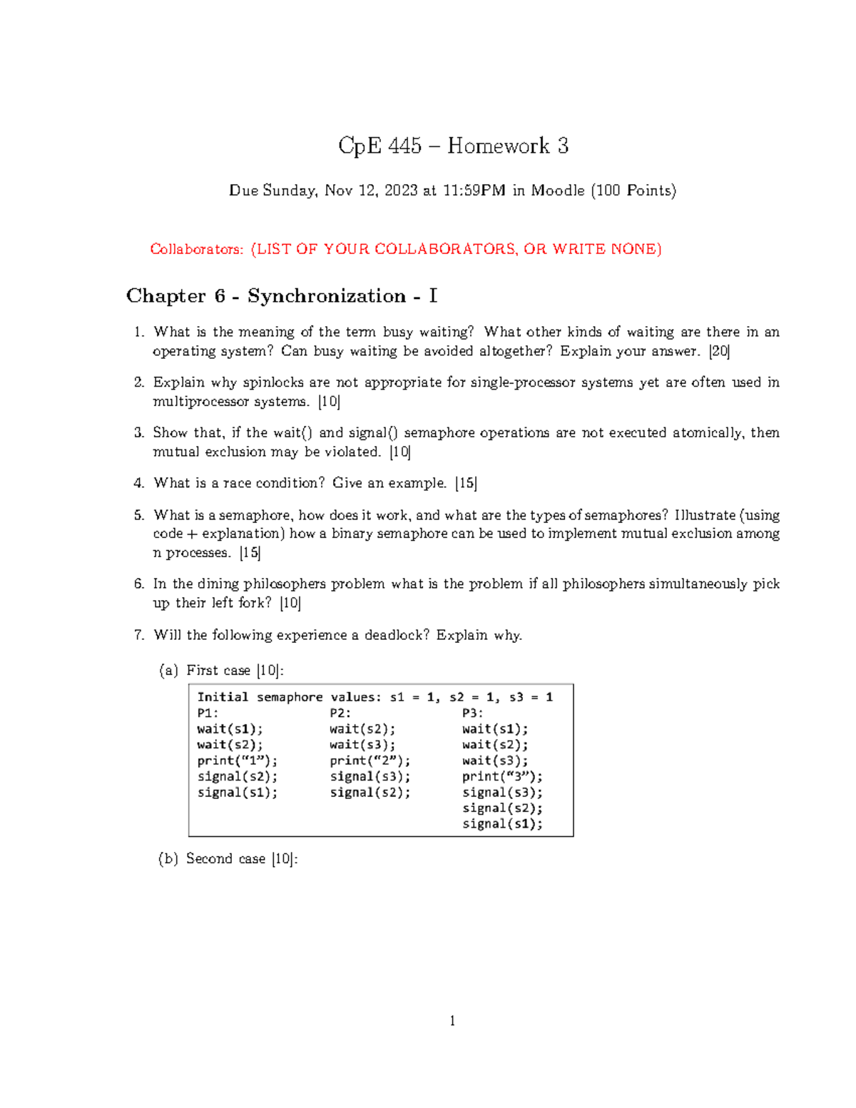 Cp E445 Homework-3 - homework - CpE 445 – Homework 3 Due Sunday, Nov 12 ...