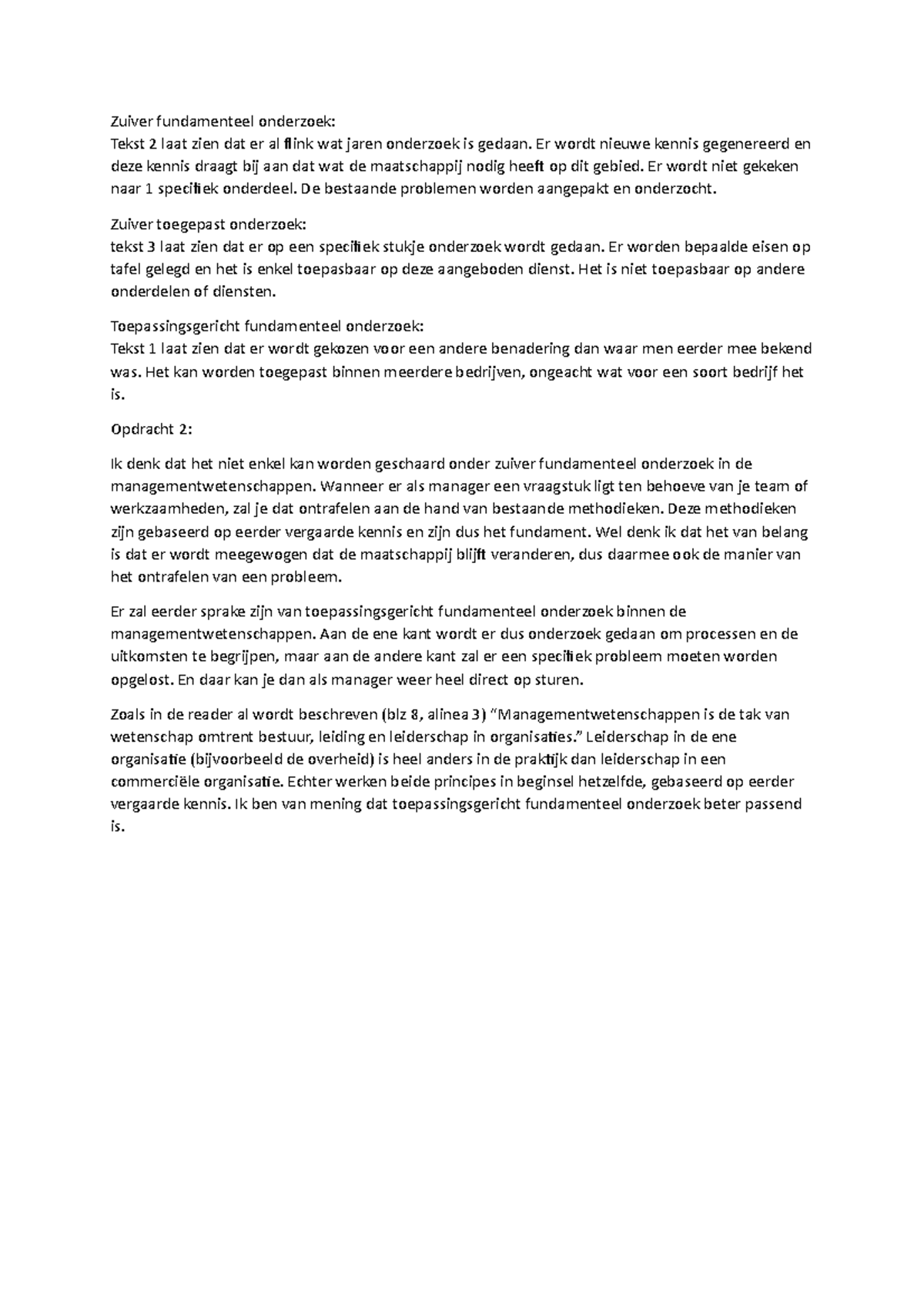 Taak 1 - Uitwerking taak 1.2 - Zuiver fundamenteel onderzoek: Tekst 2 ...