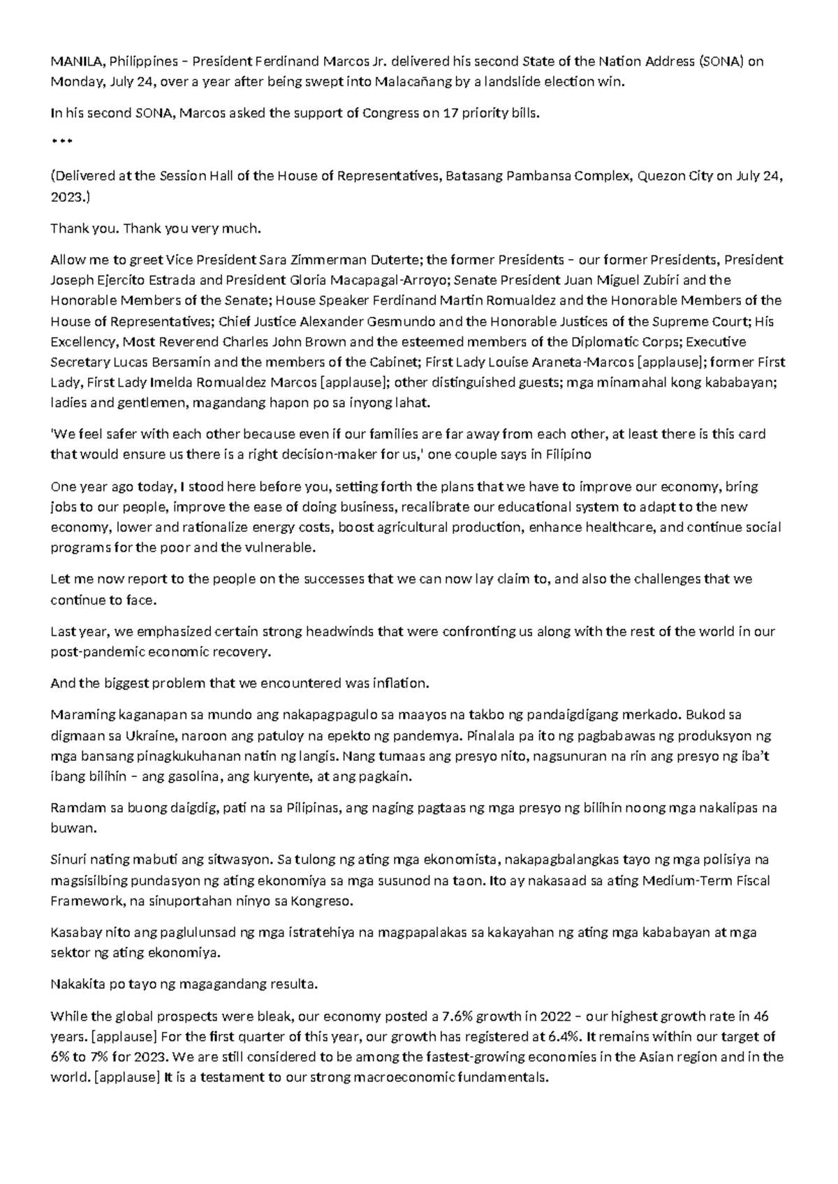 RADIO bROADcasting activity - MANILA, Philippines – President Ferdinand ...