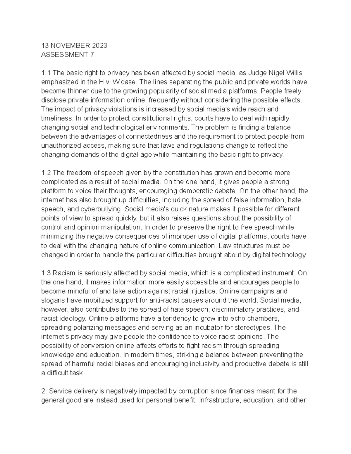 NST2602 assessment 7 and study notes - 13 NOVEMBER 2023 ASSESSMENT 7 1 ...