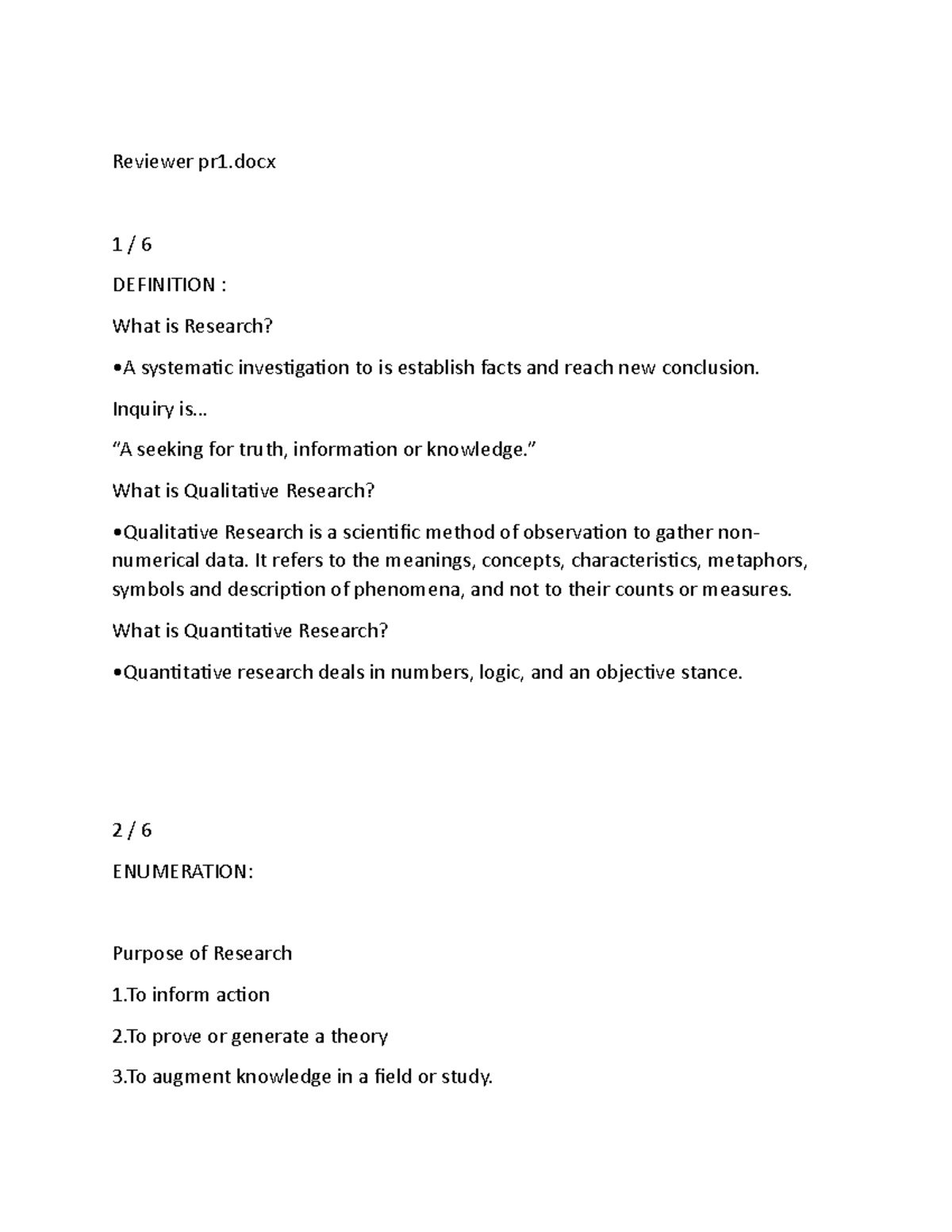 Inbound 646591442129853337 - Reviewer pr1 1 / 6 DEFINITION : What is ...